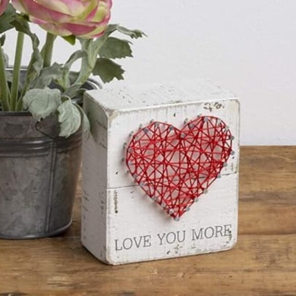 Accents | New Rustic White String Art Box Sign 35x4 Love You | Poshmark